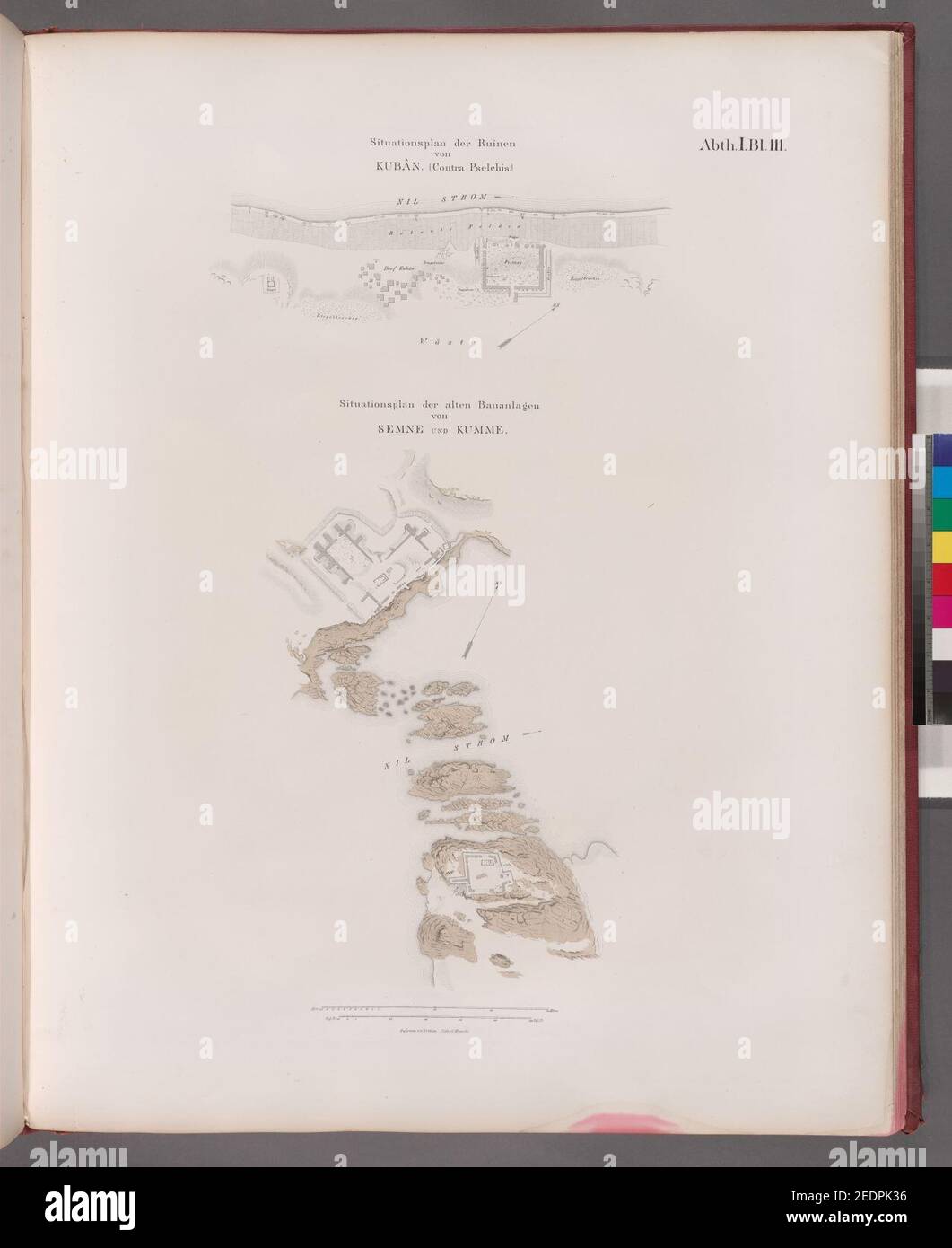 Situationsplan der Ruinen von Kubân (Quban); Situationsplan der alten ...