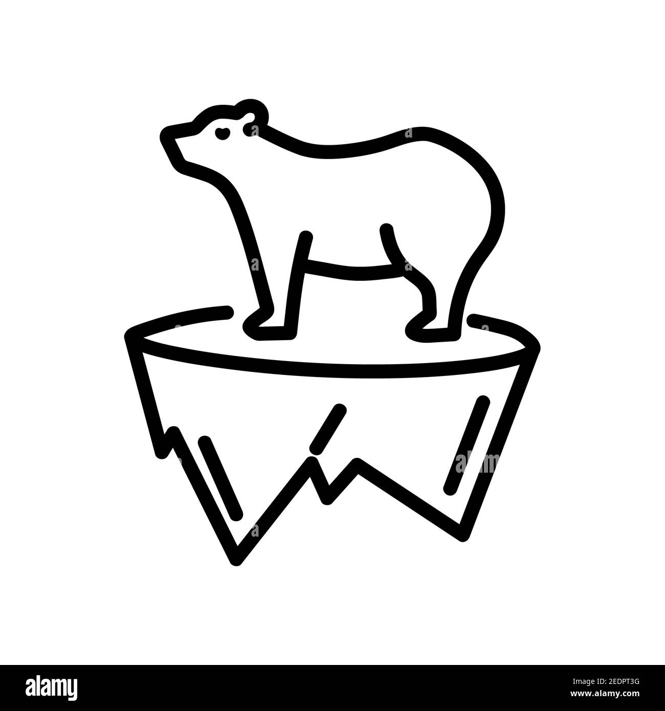 Global warming flat icon. Pictogram for web. Line stroke. Isolated on ...
