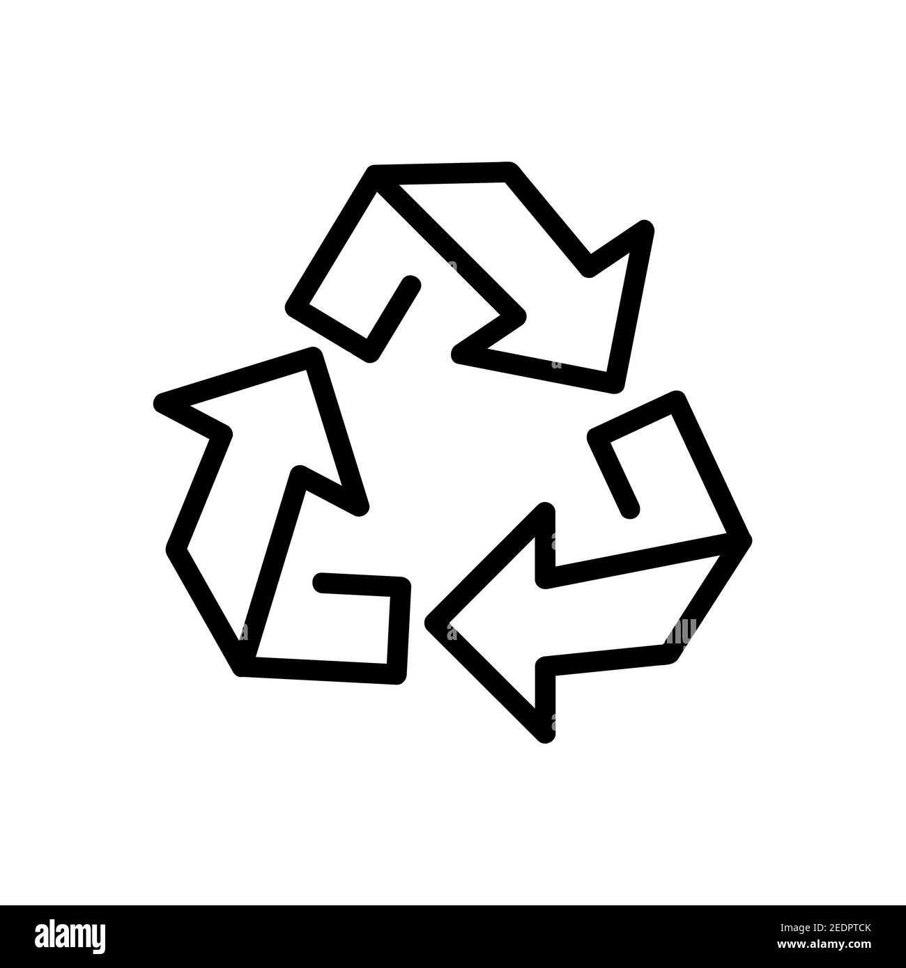 Waste recycling flat icon Stock Photo - Alamy