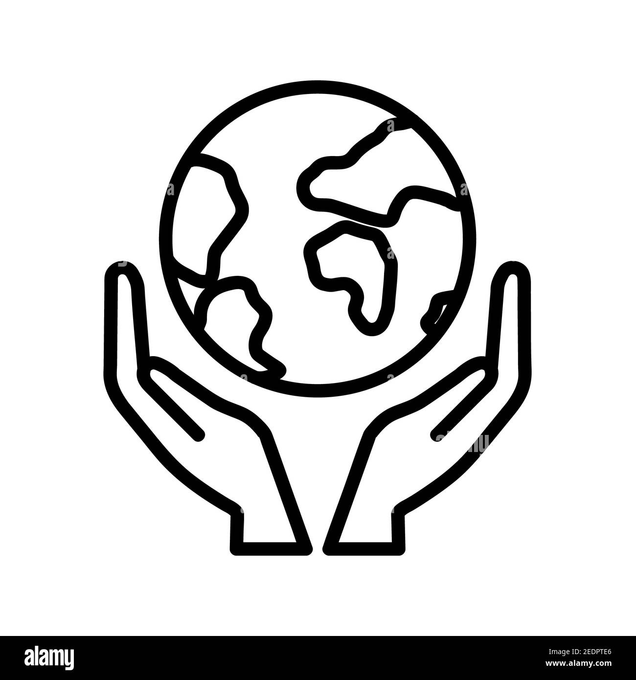 Save planet flat icon. Pictogram for web. Line stroke. Isolated on ... Save planet flat icon. Pictogram for web. Line stroke. Isolated on ...