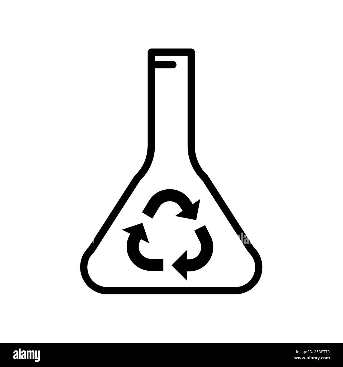 Waste recycling in tube flat icon Stock Photo - Alamy