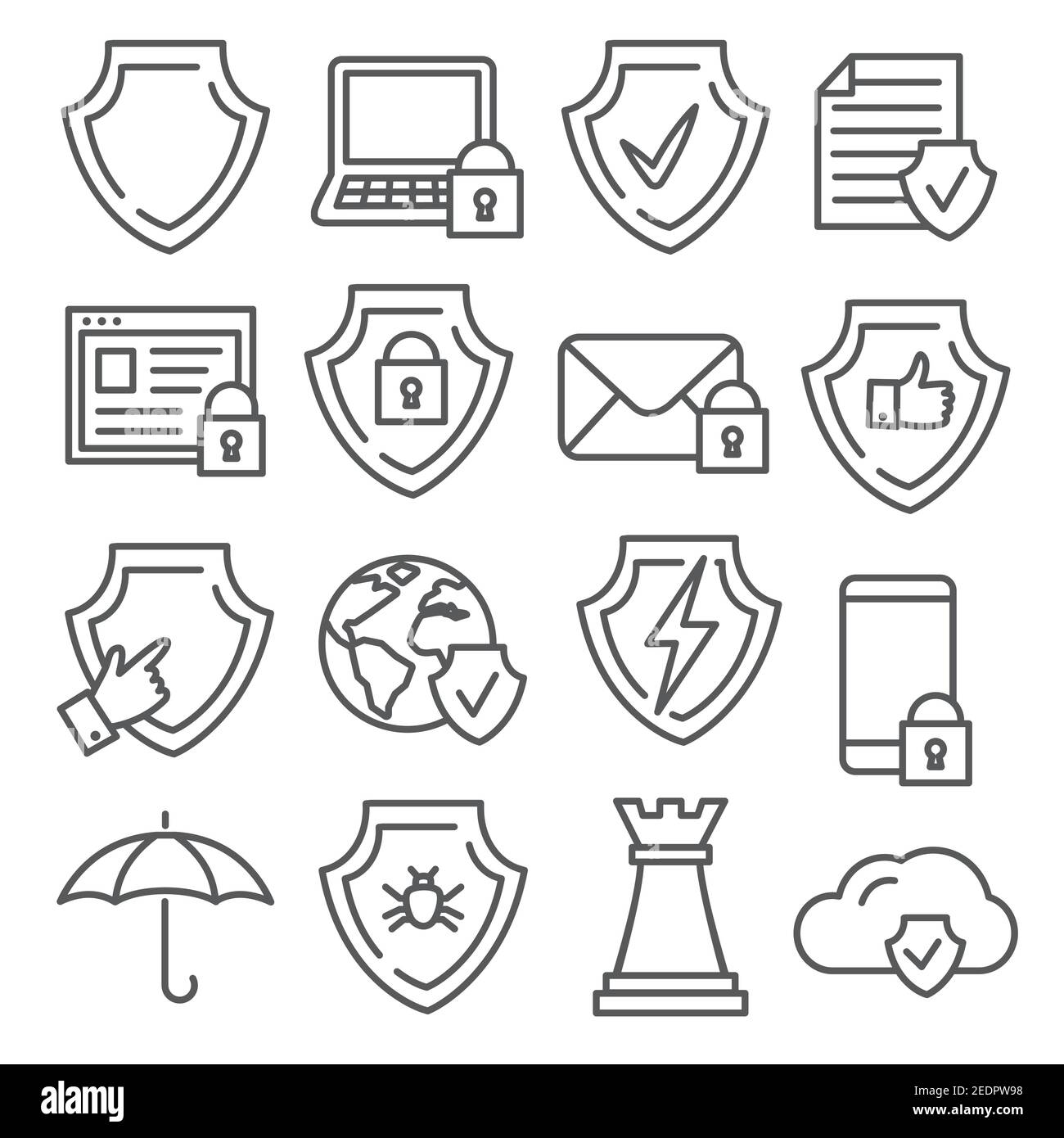 Security on line Stock Vector Images - Alamy