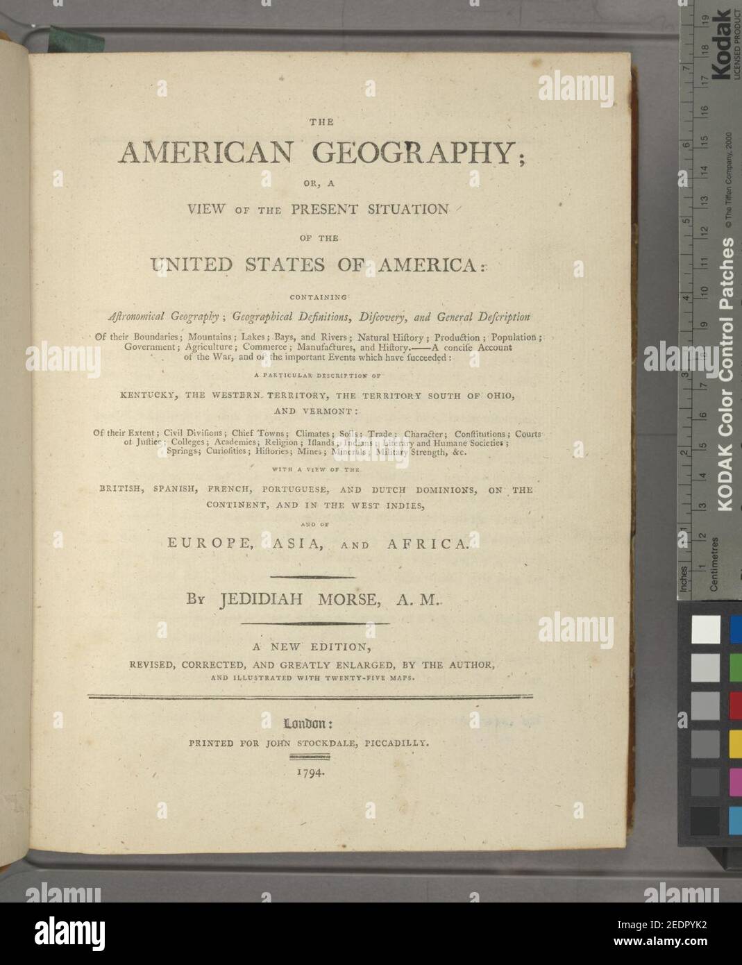 The American geography ... (Title page Stock Photo - Alamy