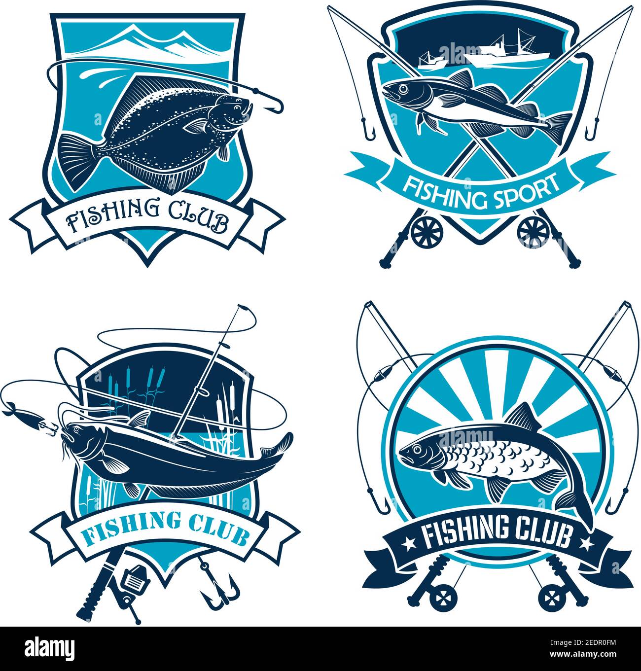 Fishing badges Stock Vector Images - Alamy