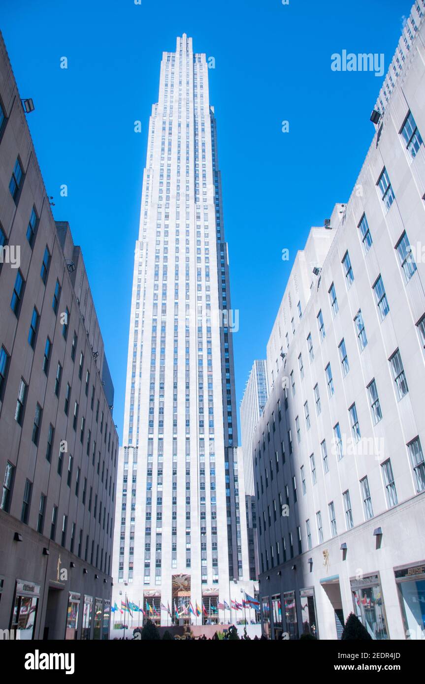 Rockafella Plaza New York Stock Photo - Alamy