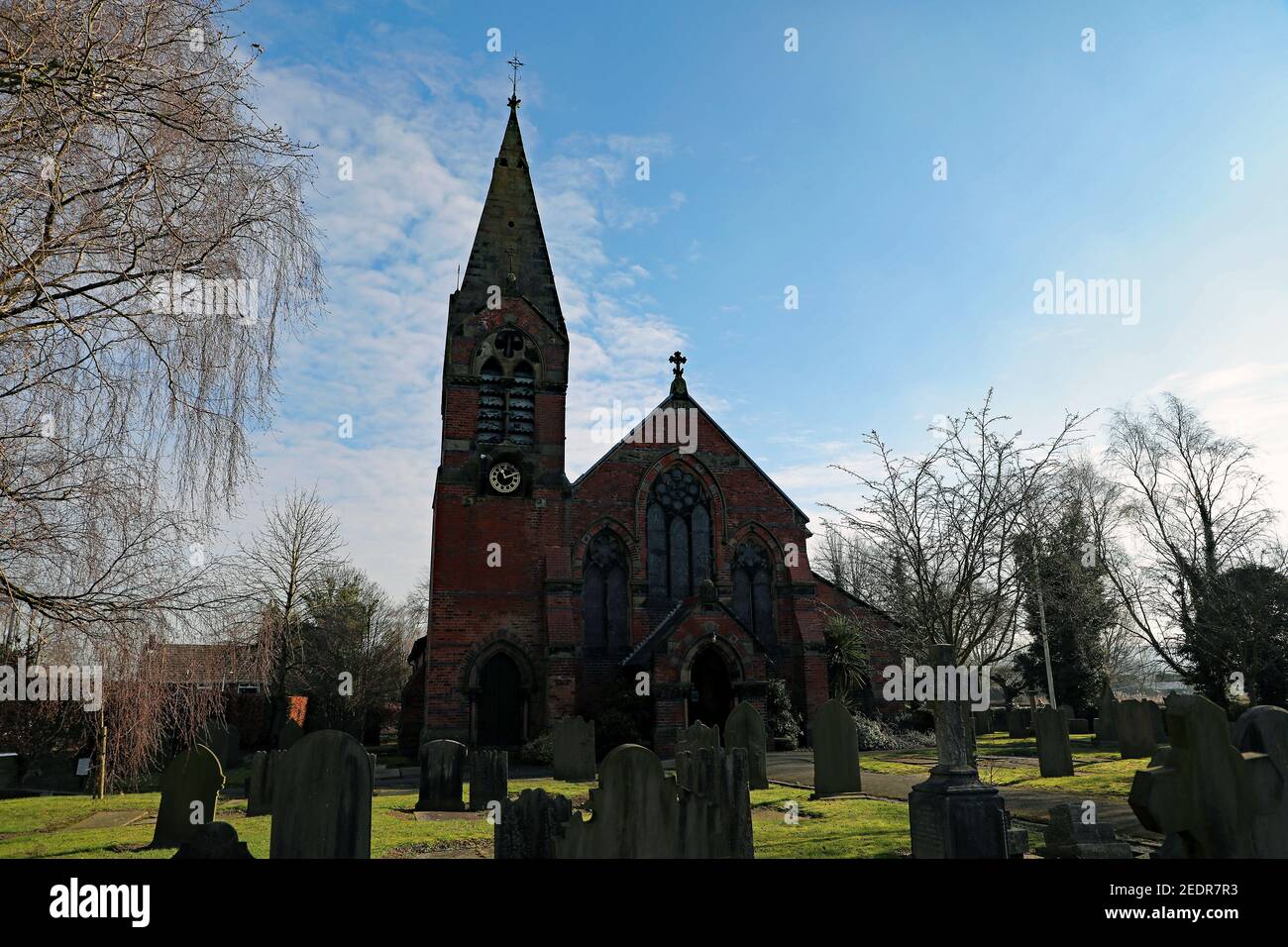 The Cemetery at St Mary’s The Virgin Church in Rufford. Lancashire ...