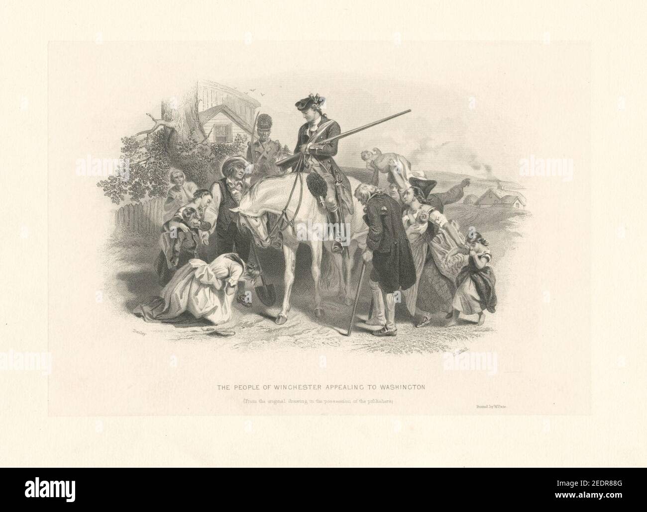 The people of Winchester appealing to Washington Stock Photo - Alamy