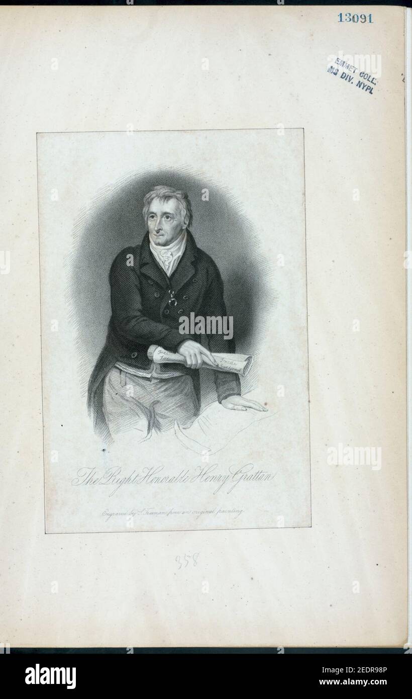 The Right Honorable Henry Grattan Stock Photo - Alamy