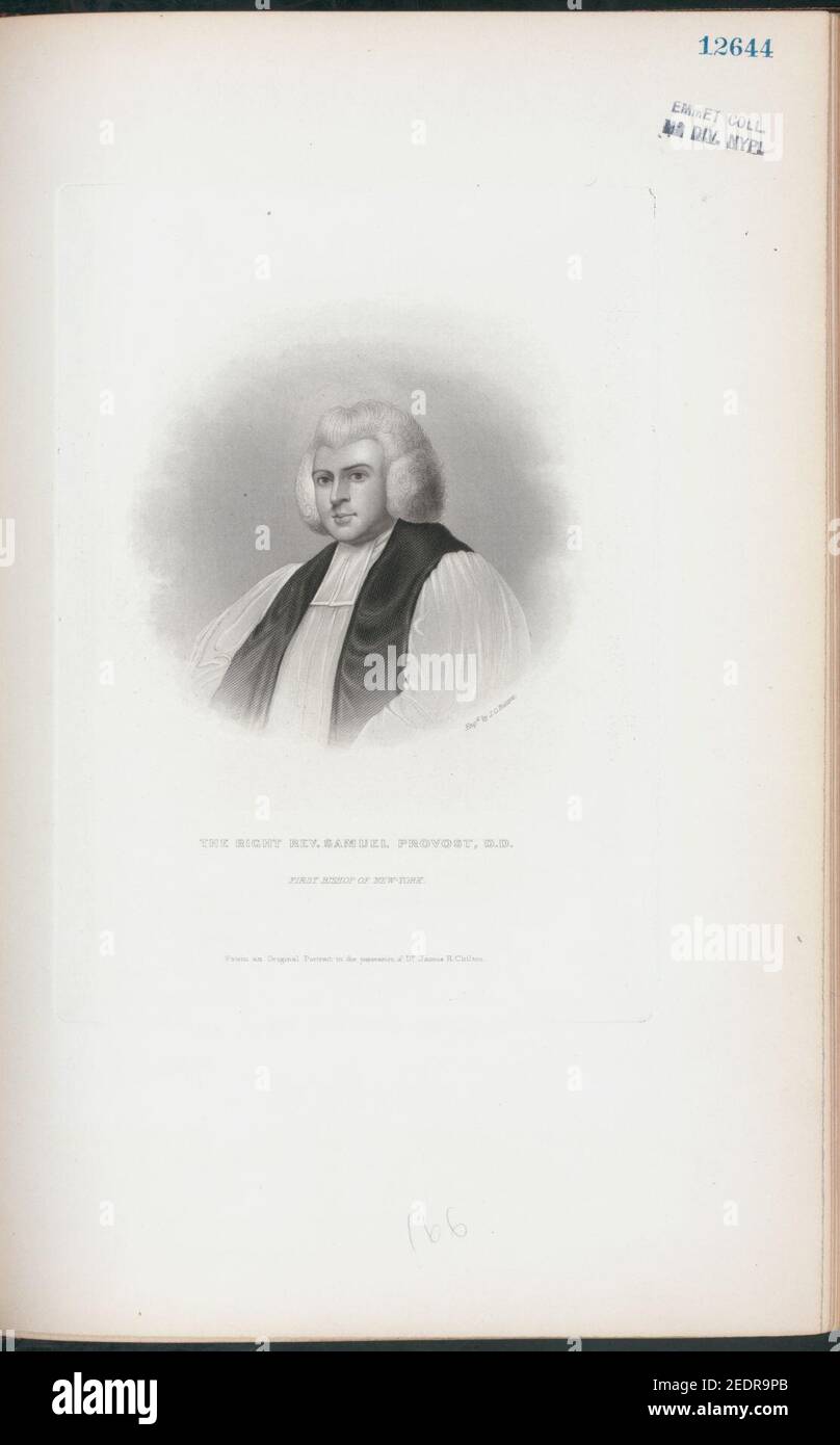 The Right Rev. Samuel Provost, D.D., first bishop of New-York Stock ...