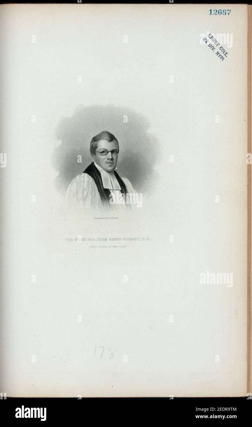 The Right Rev. John Henry Hobart, D.D., third bishop of New York Stock ...