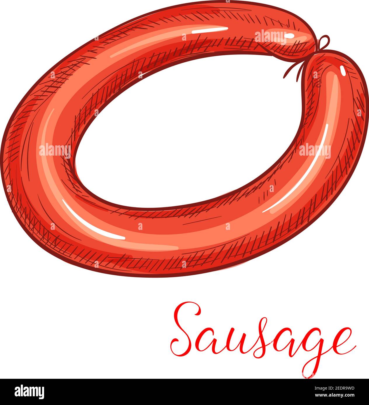 Bratwurst bockwurst grill Stock Vector Images - Alamy