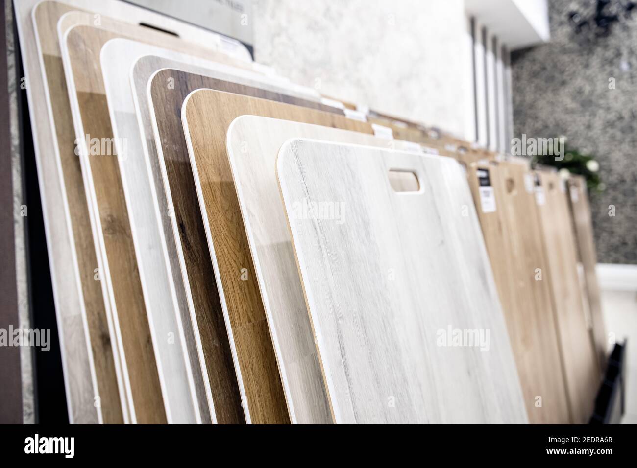 Closeup laminate and parquet wood chipboard, architecture and ...