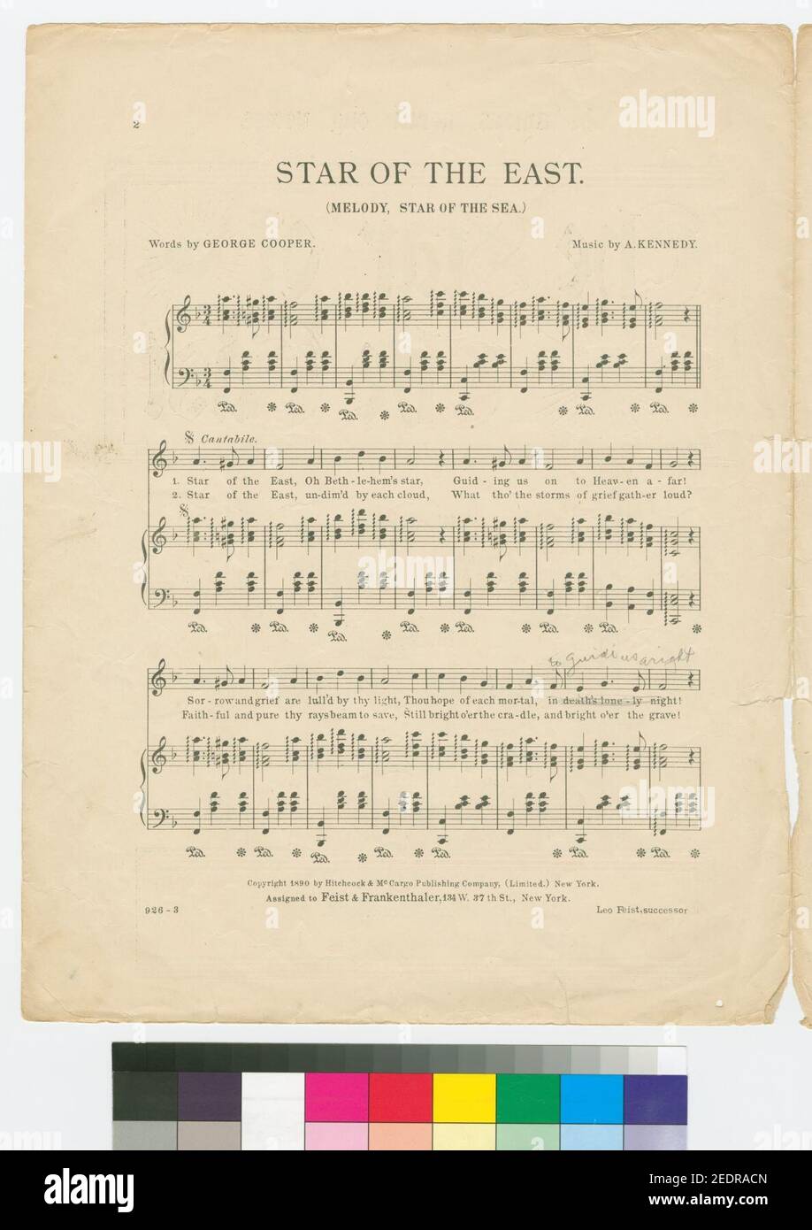 The star of the east; words by George Cooper; music by Amanda Kennedy ...
