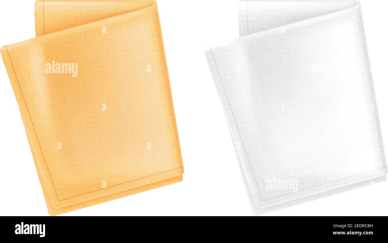 Linen napkin in two colors. Vector illustration Stock Vector Image ...