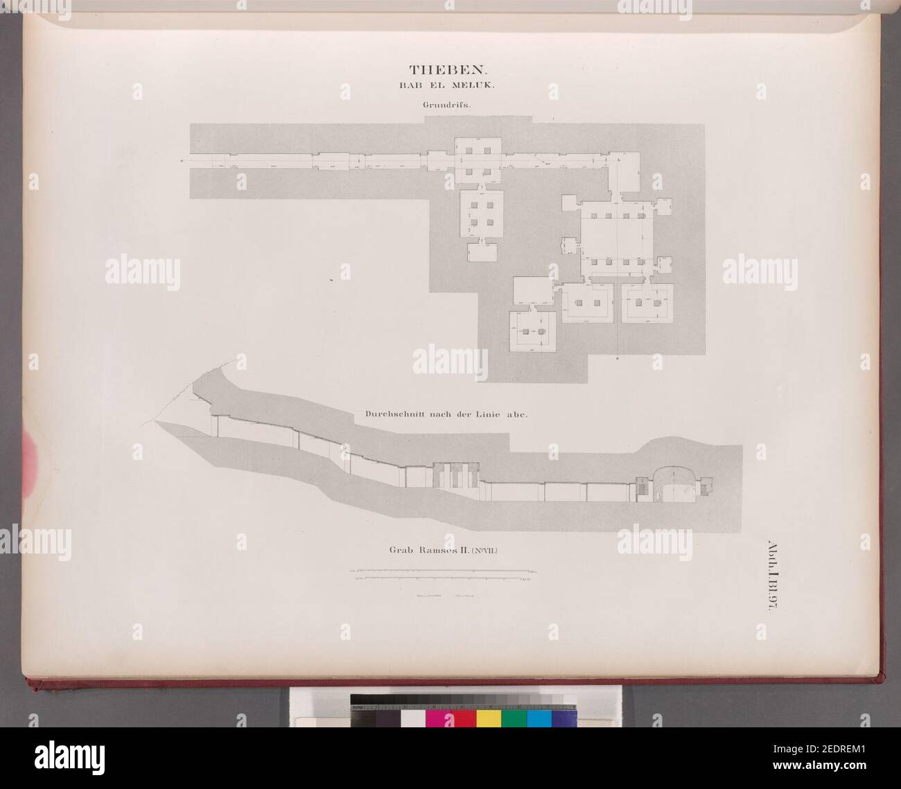 Theben (Thebes). Bab el Meluk (Bîbân el-Mulûk)- Grundriss (und ...