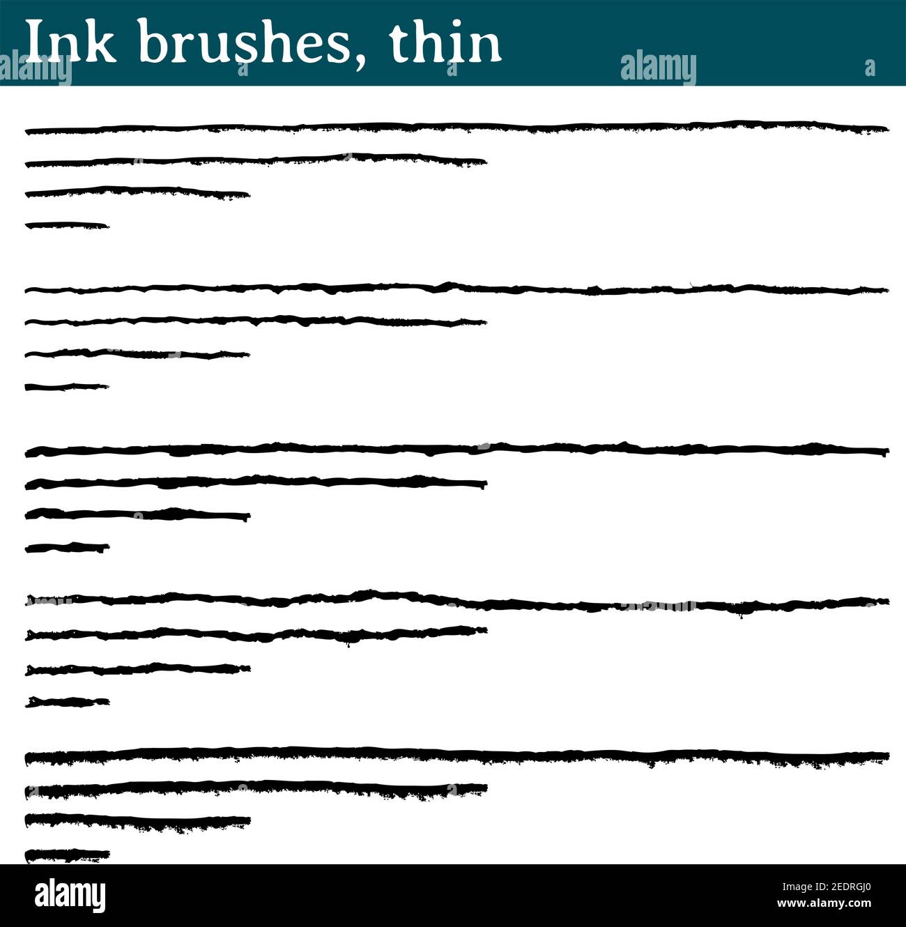 20 brushes for Illustrator made from ink strokes with which to give a ...