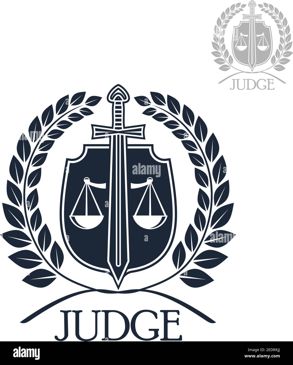 Lawyer firm, judge and law office symbol. Scales of justice with sword ...