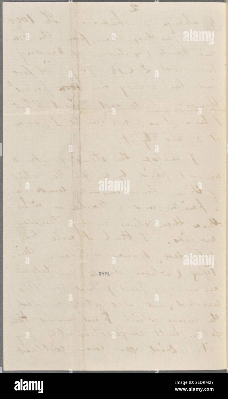 Ticknor, (William D.), ALS to. Apr. 9, 1857 Stock Photo - Alamy