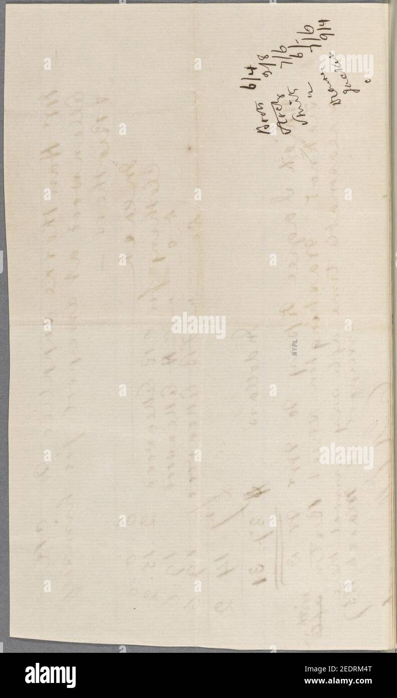 Ticknor, (William D.), ALS to. Apr. 9, 1857 Stock Photo - Alamy