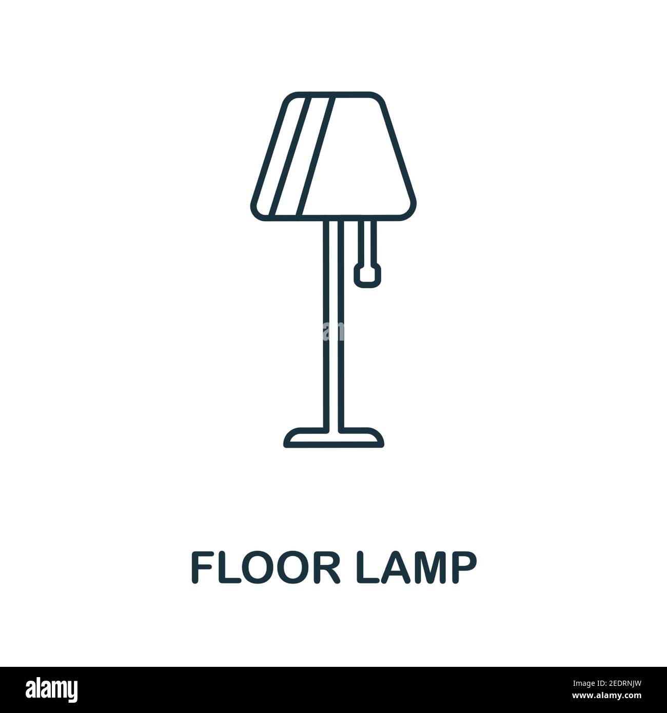 Floor Lamp icon. Simple illustration from furniture collection ...