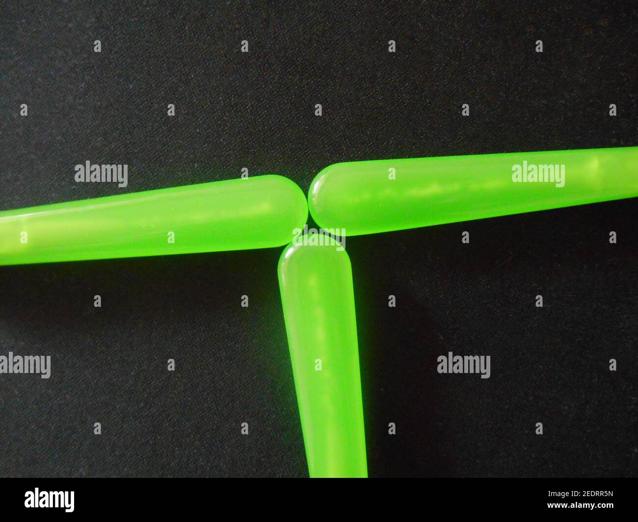 Fork. Green fork handle or table fork set on stainless steel blade and ...