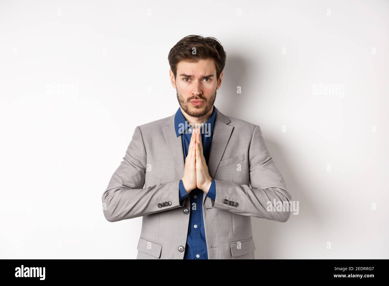 Man begging office hi-res stock photography and images - Alamy