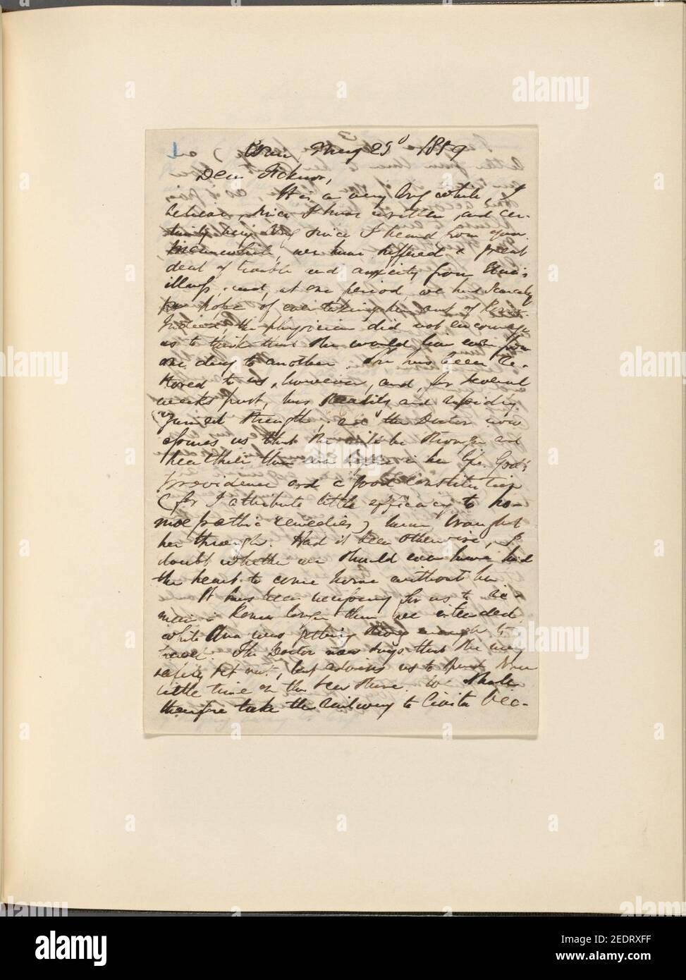 Ticknor, (William D.), ALS to. May 23, 1859 Stock Photo - Alamy