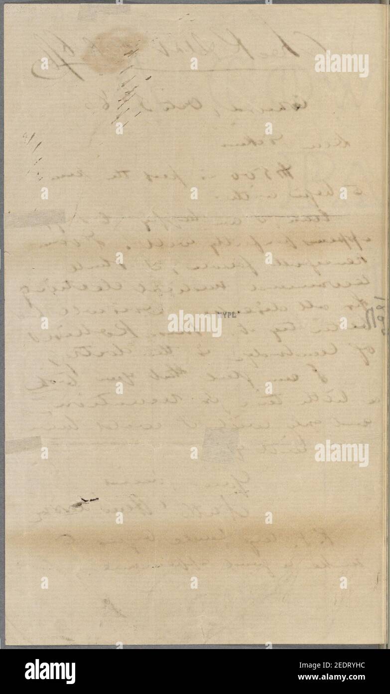 Ticknor, (William D.), ALS to. Oct. 3, 1860 Stock Photo - Alamy