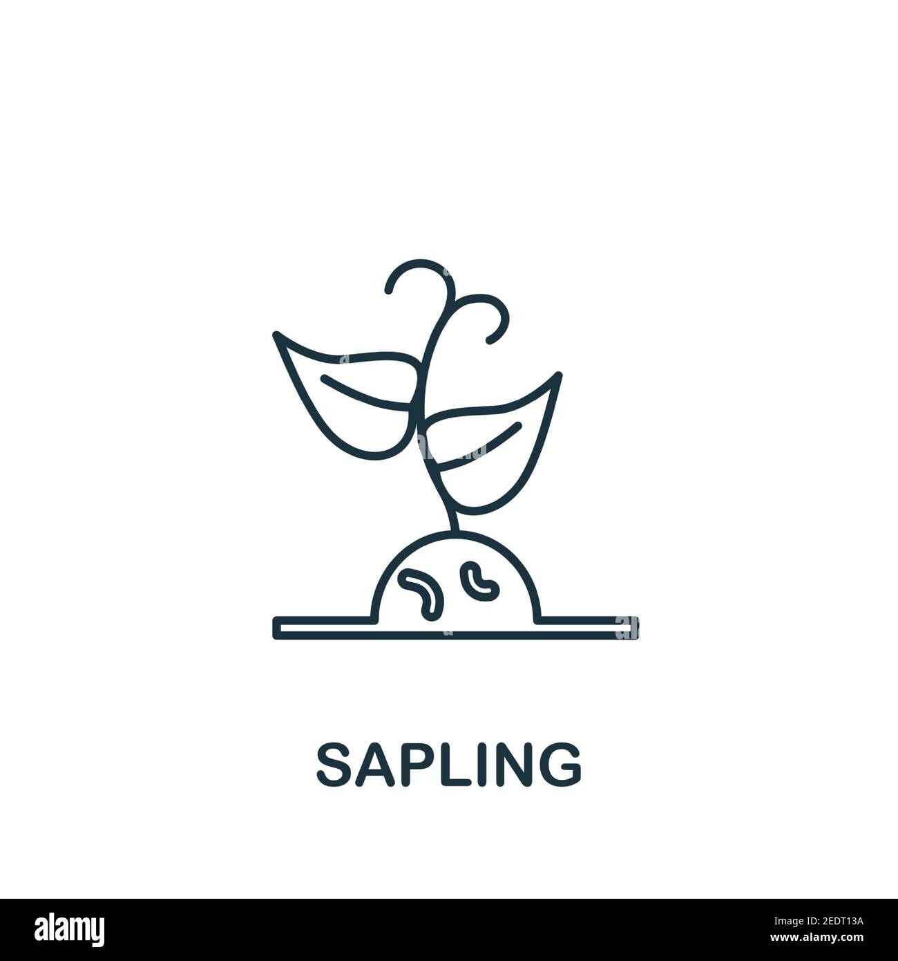 Sapling icon. Simple element from global warming collection. Creative ...