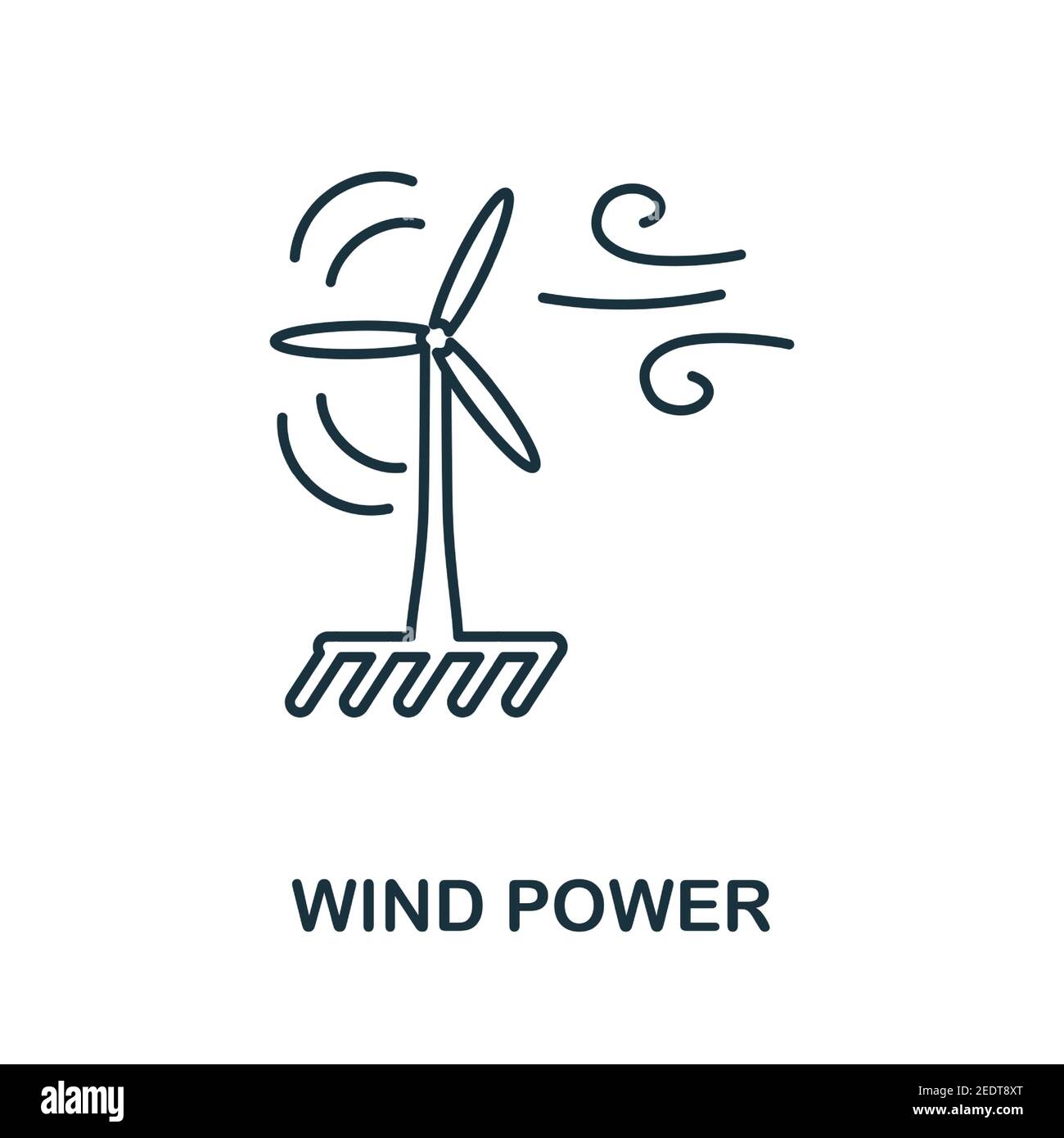 Wind Power icon. Simple element from global warming collection ...