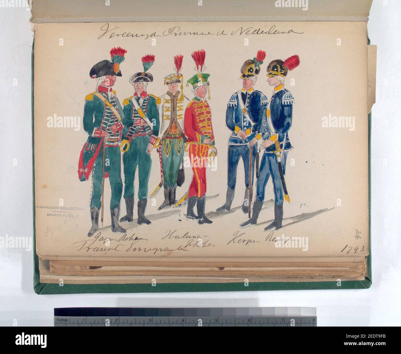 Vereenigde Provincien der Nederlander. Frans Emigrant- Jager Stock ...