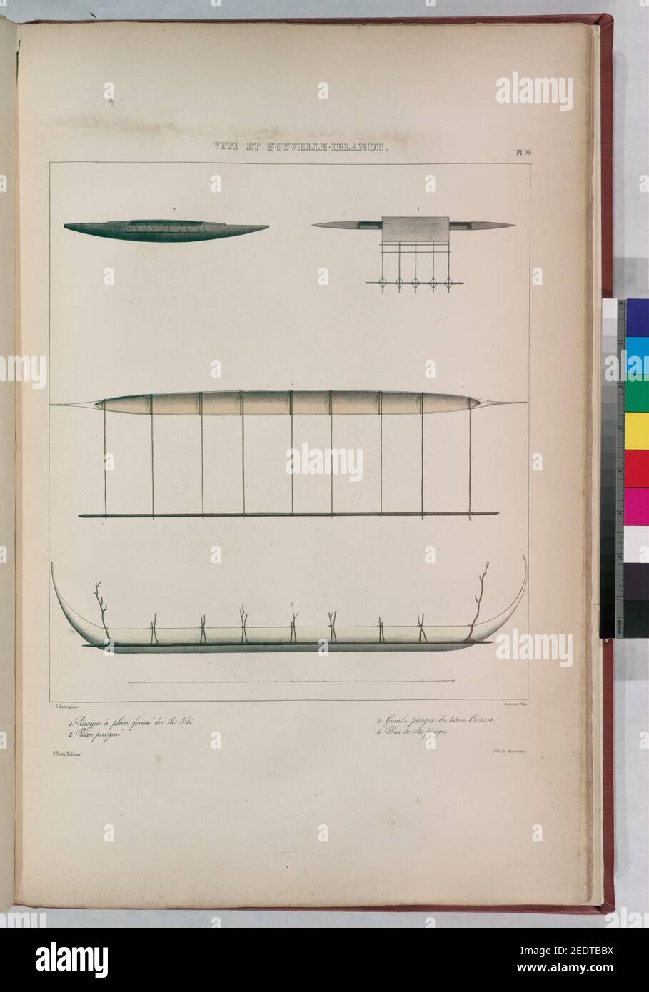 Viti et Nouvelle-Irlande. 1. Pirogue à plate forme des îles viti., 2 ...