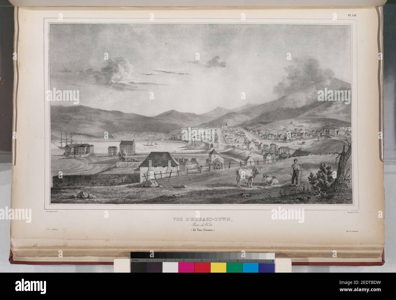Vue d' habort-town. Prise de l'est. (Ile Van-Diemen Stock Photo - Alamy