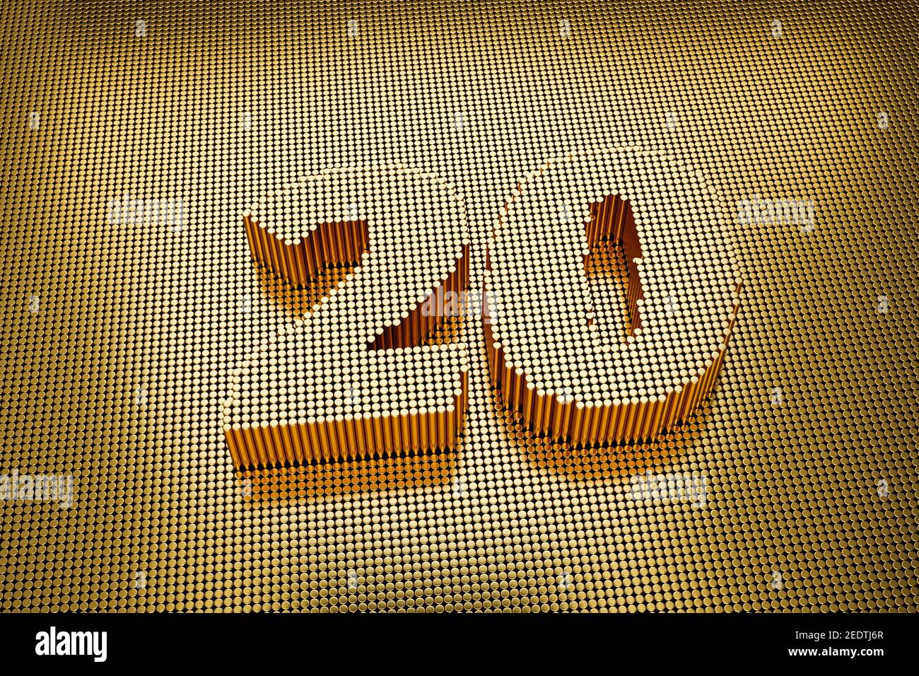 The number 20 in gold. Anniversary or birthday concept Stock Photo - Alamy