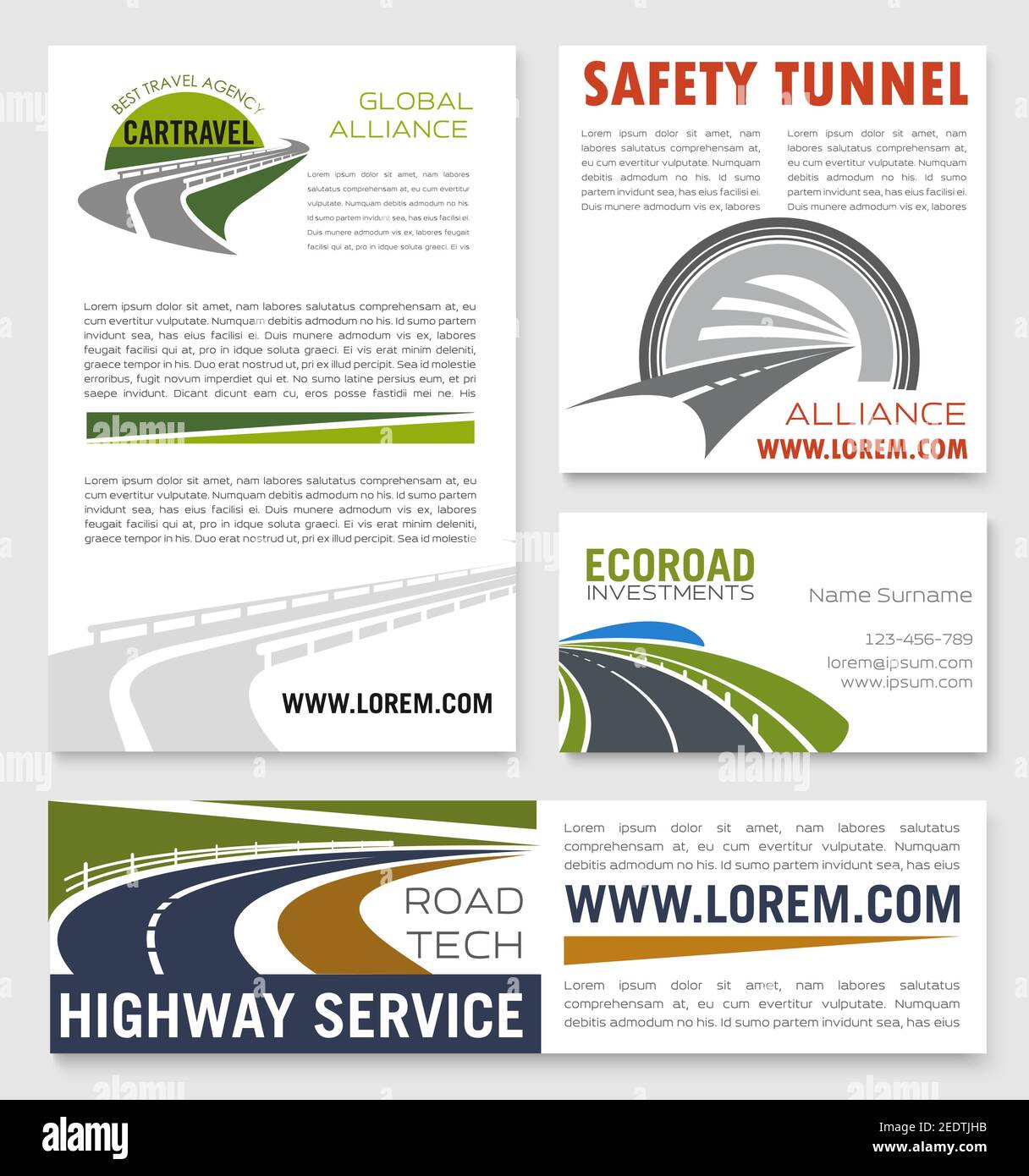 Highway service company banners for tunnels and motorways safety ...