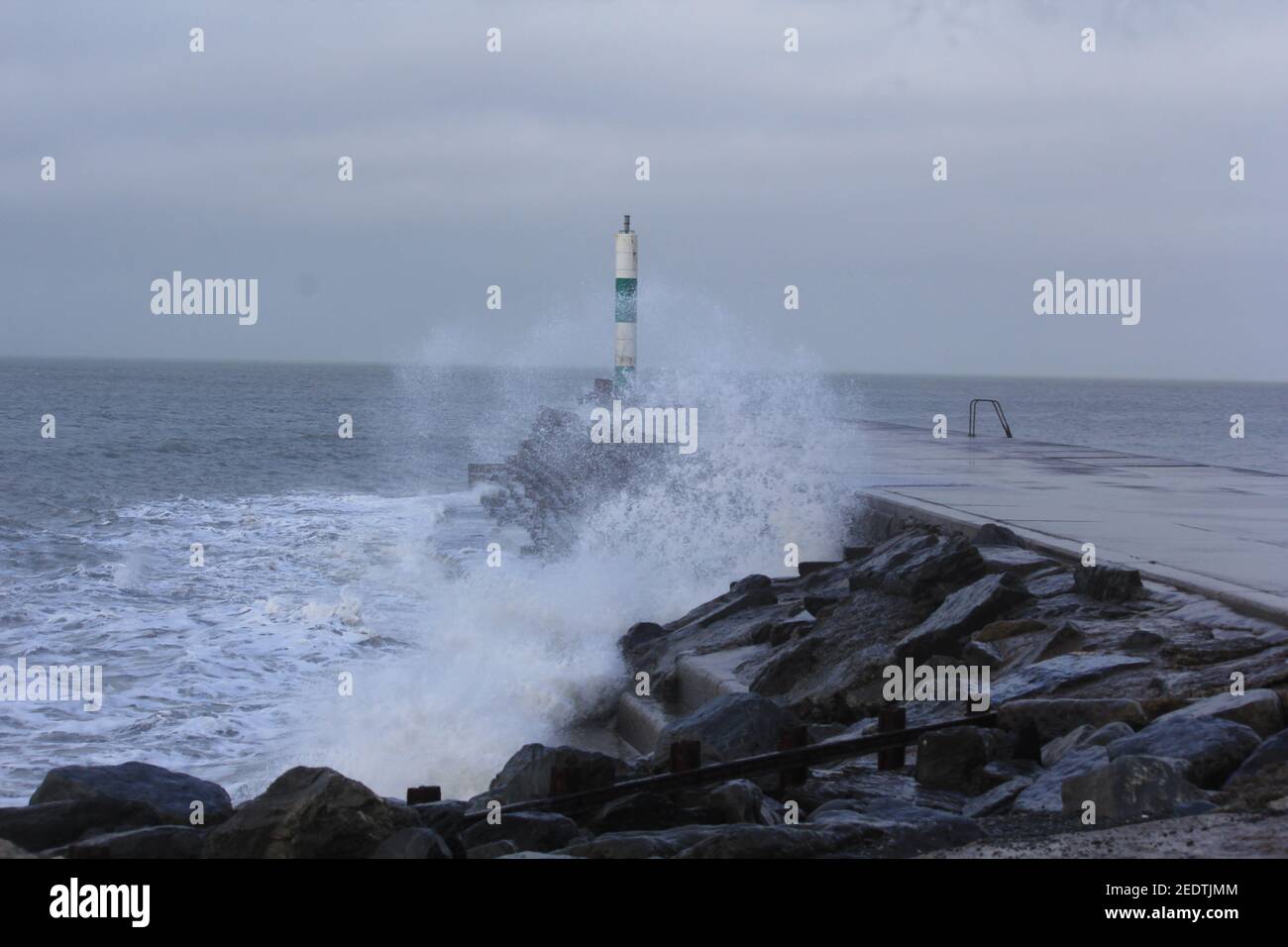 Aberystwyth Wales UK weather 15th Febuary 2021. Overcast with periods ...