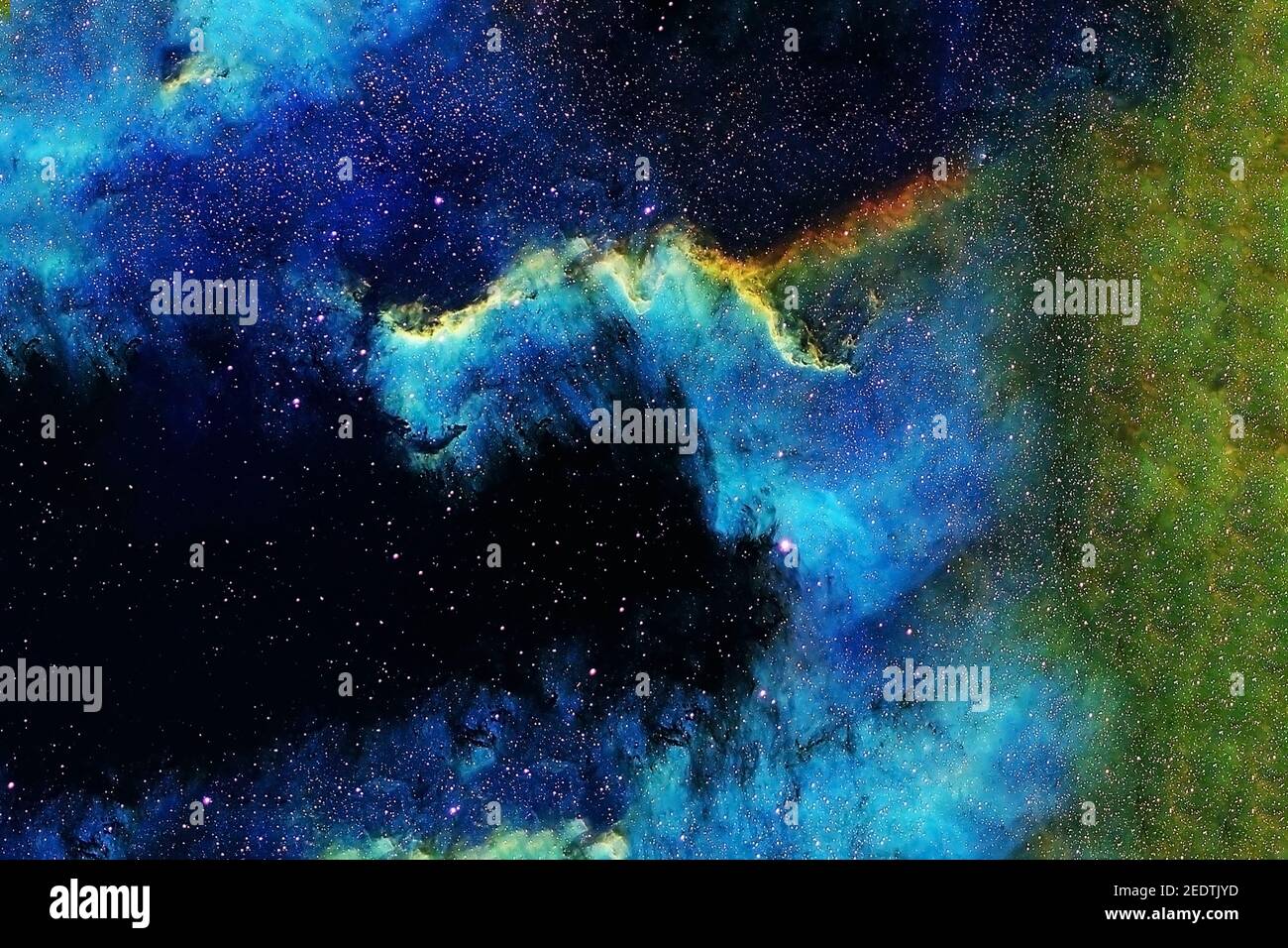 Blue space with stars. Elements of this image were furnished by NASA ...