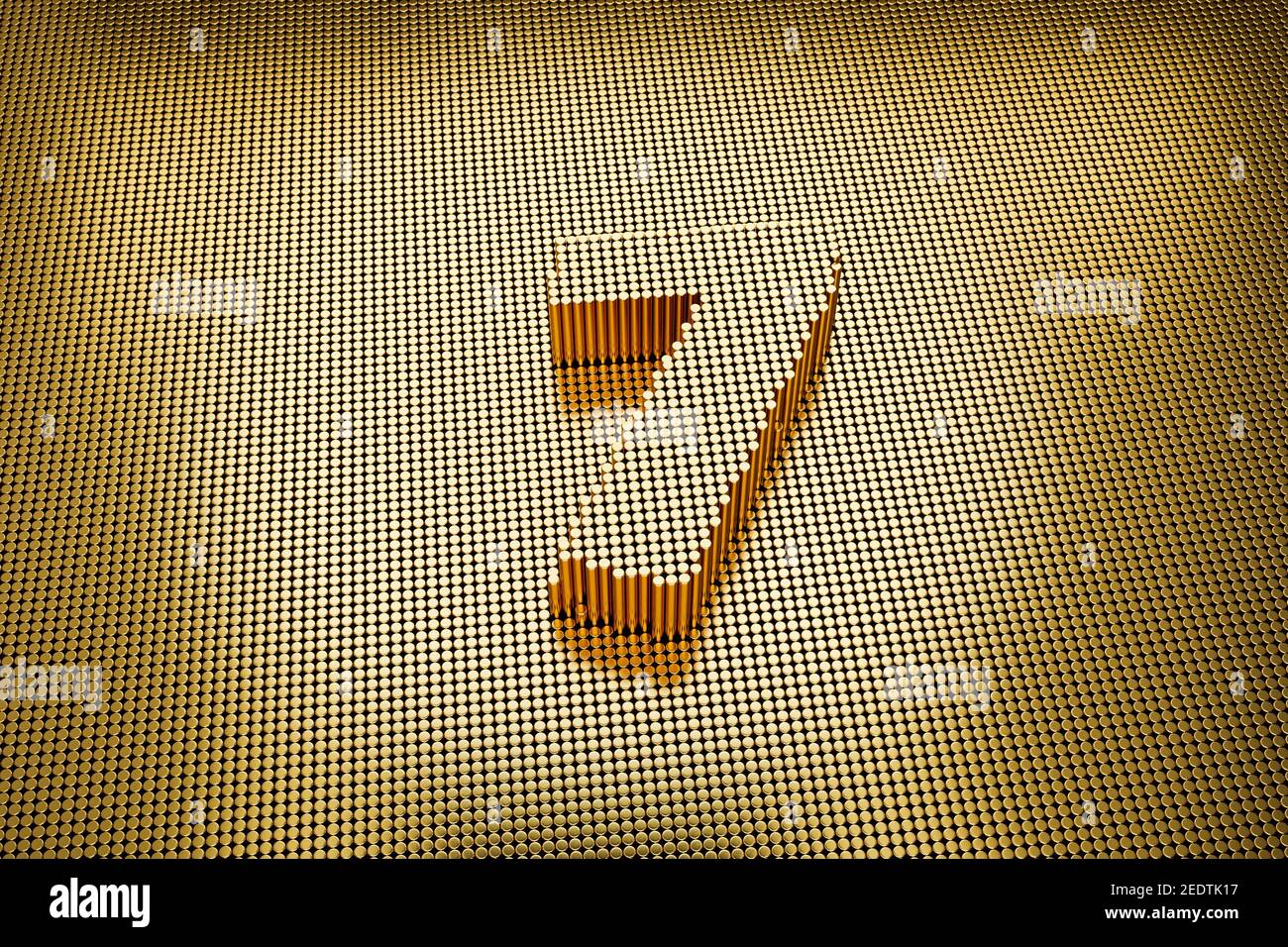The number 7 in gold. Anniversary or birthday concept Stock Photo - Alamy