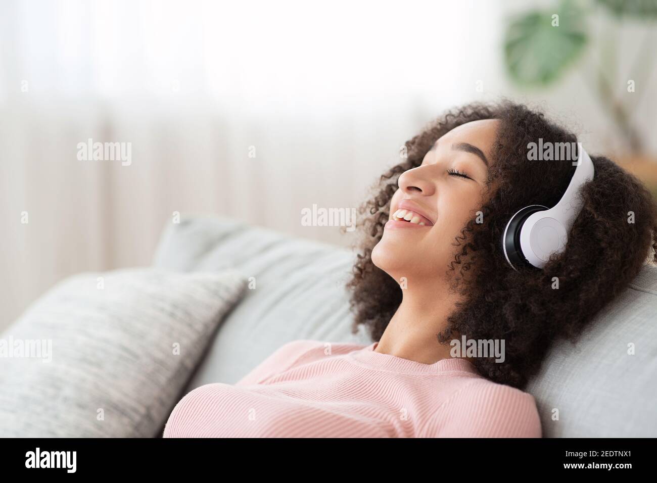 Music break at home after cleaning during self-isolation Stock Photo ...
