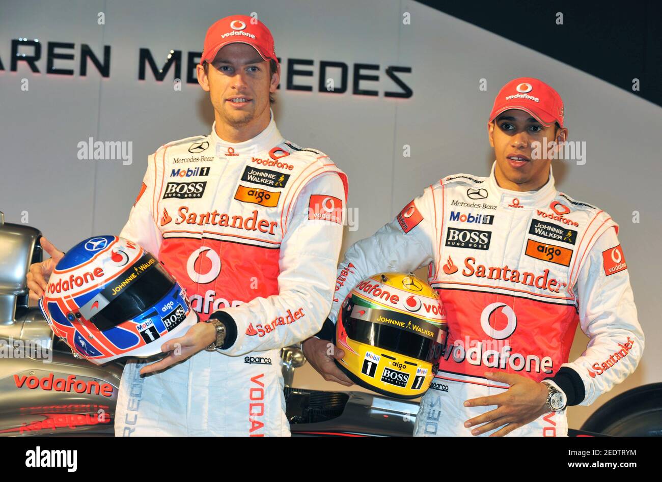 Button lewis hamilton vodafone mclaren hi-res stock photography and ...