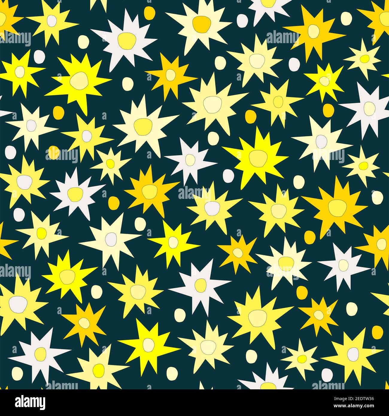 Stylized starry night sky with doodle stars Stock Vector Image & Art ...