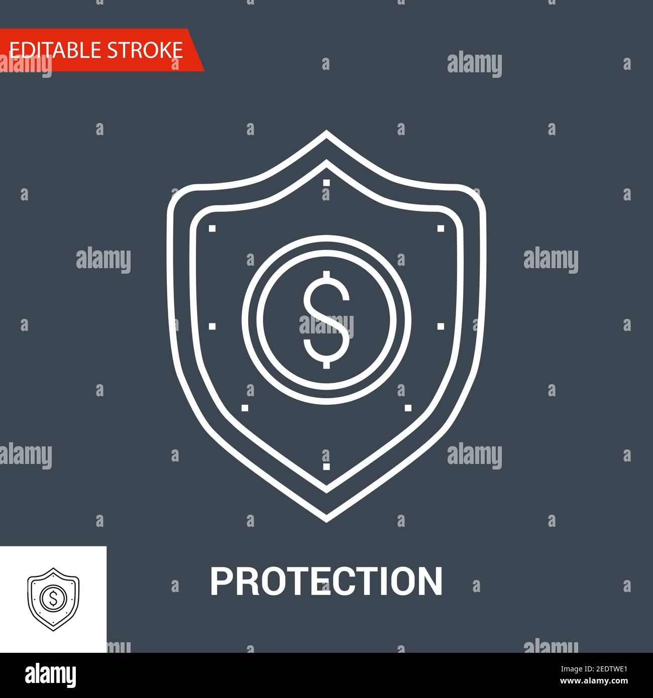 Protection Icon. Thin Line Vector Illustration Stock Vector Image & Art ...
