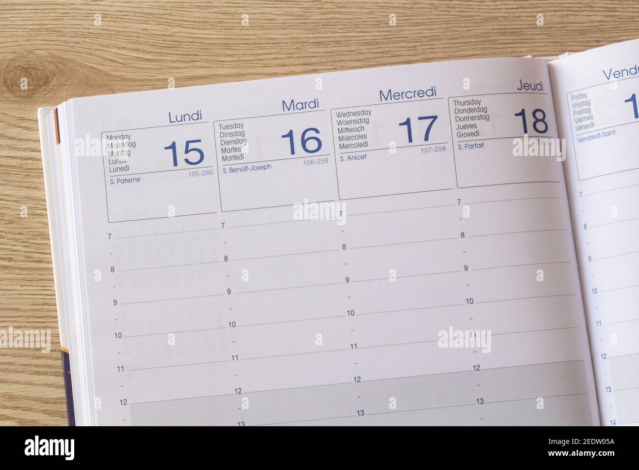 Pages in diary hi-res stock photography and images - Alamy