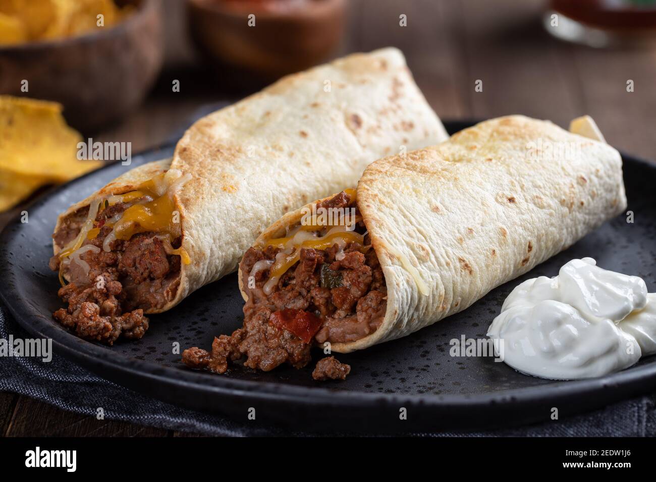 Beef burrito hi-res stock photography and images - Alamy