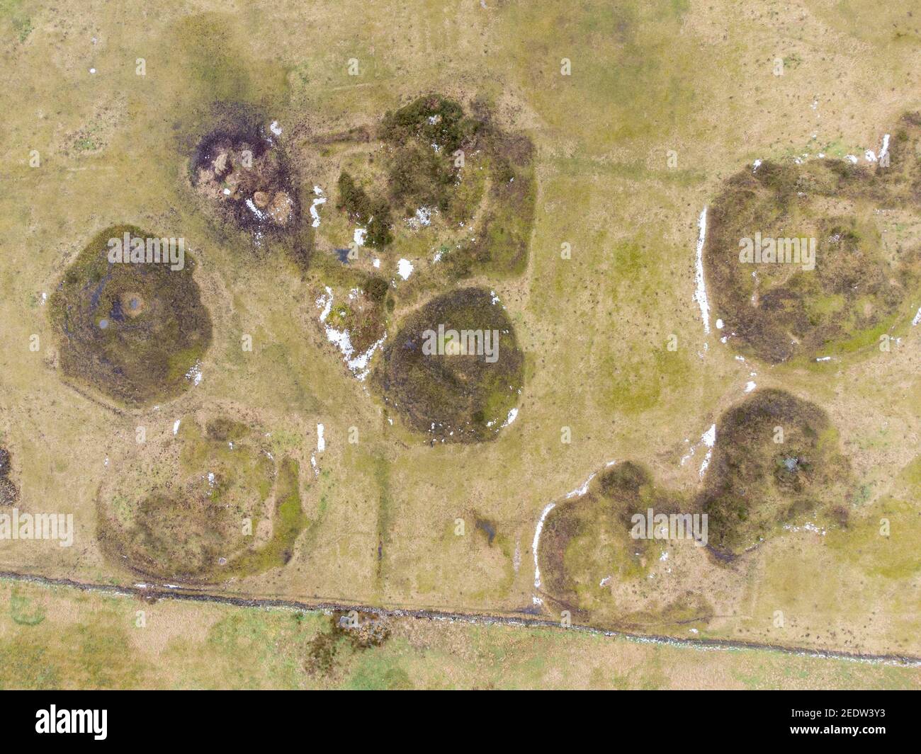 Bell Pits. Surface remains show evidence of early coal mining seen in ...