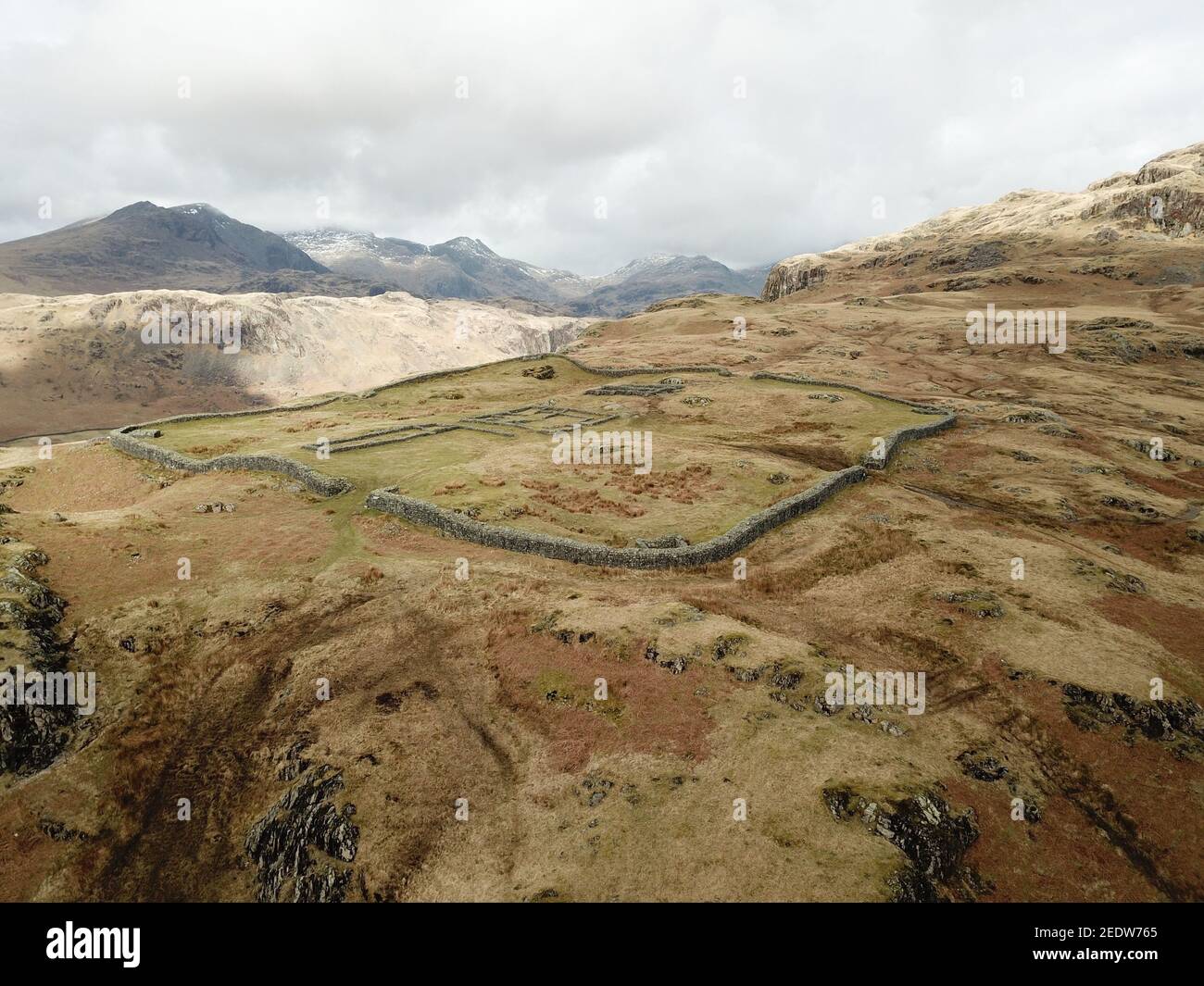 Hardknott Roman Fort Stock Photo - Alamy