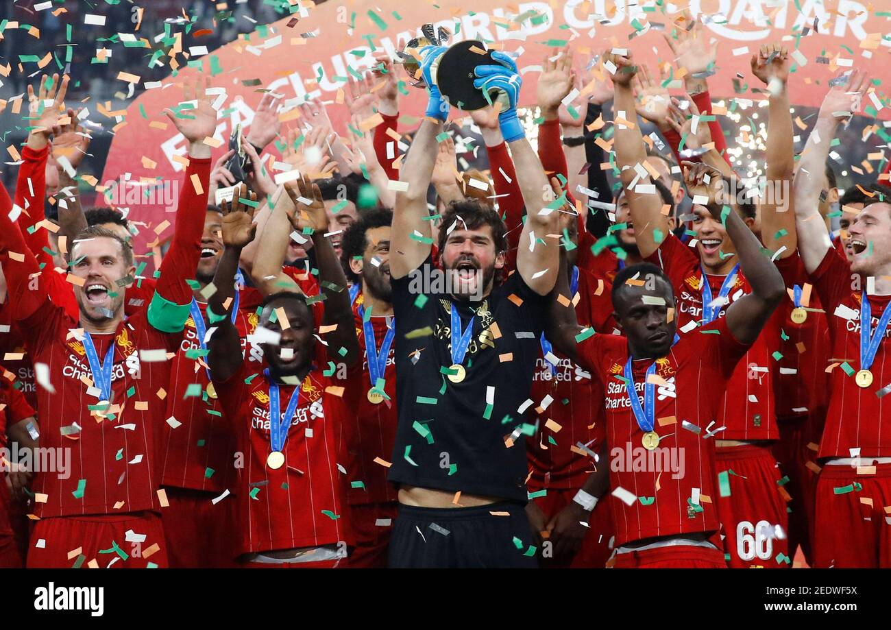 Alisson liverpool celebrate hi-res stock photography and images - Alamy