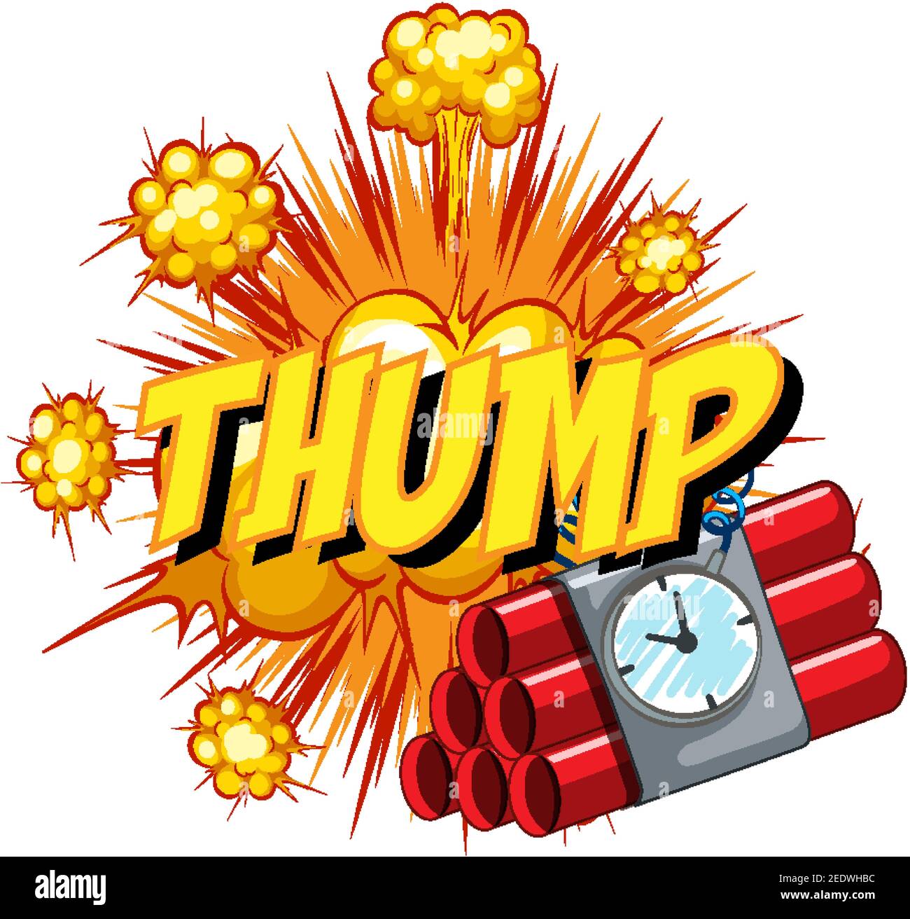 Comic speech bubble with thump text illustration Stock Vector Image ...