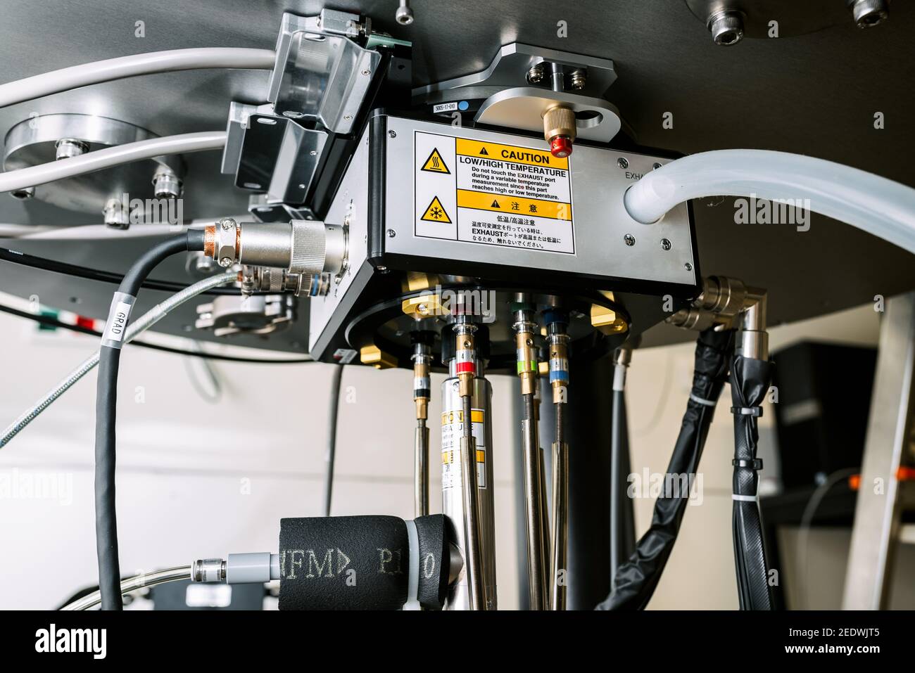 Laboratory device for scientific experiments, detail of input of liquid ...