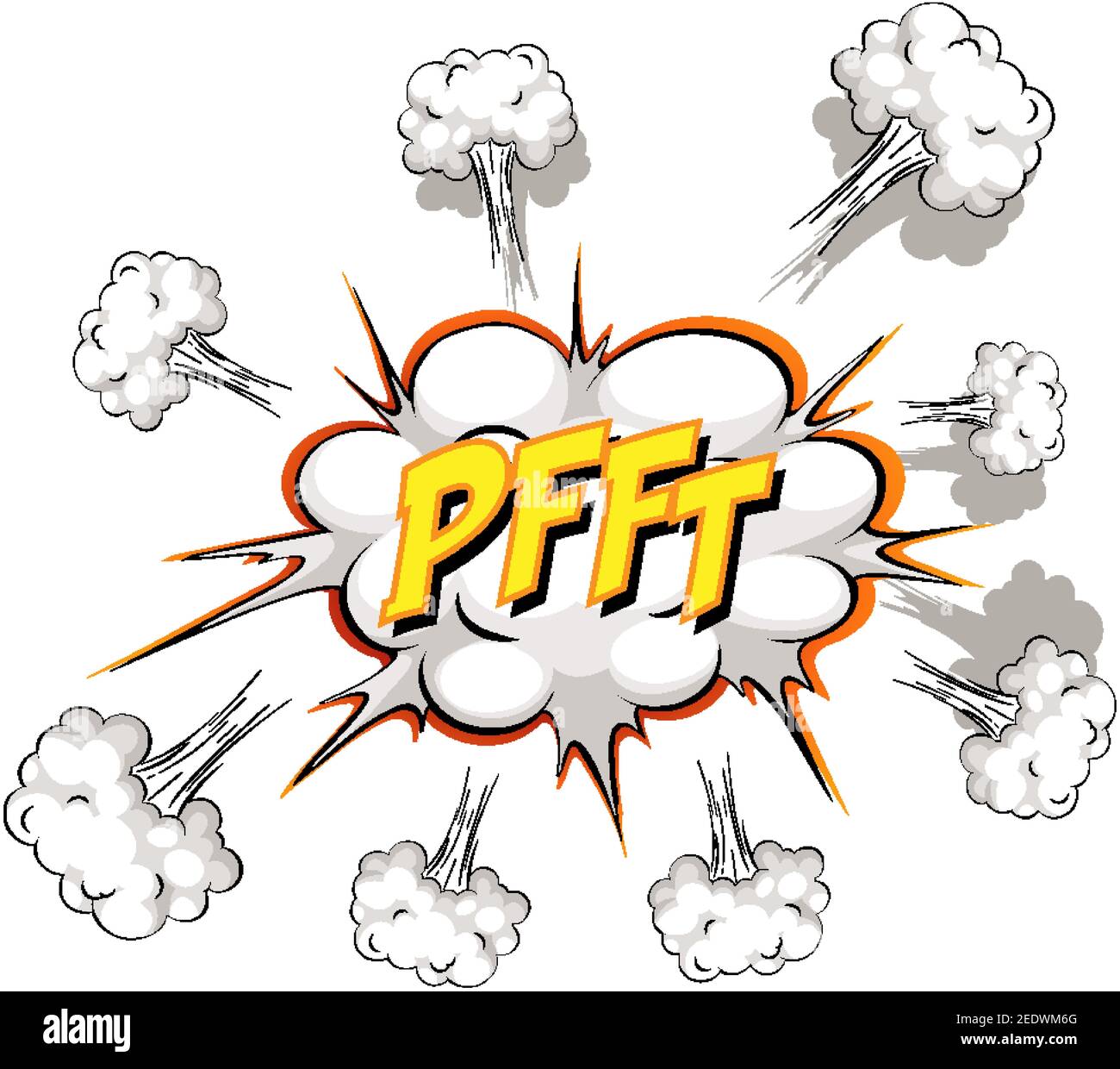 Comic speech bubble with pfft text illustration Stock Vector Image ...